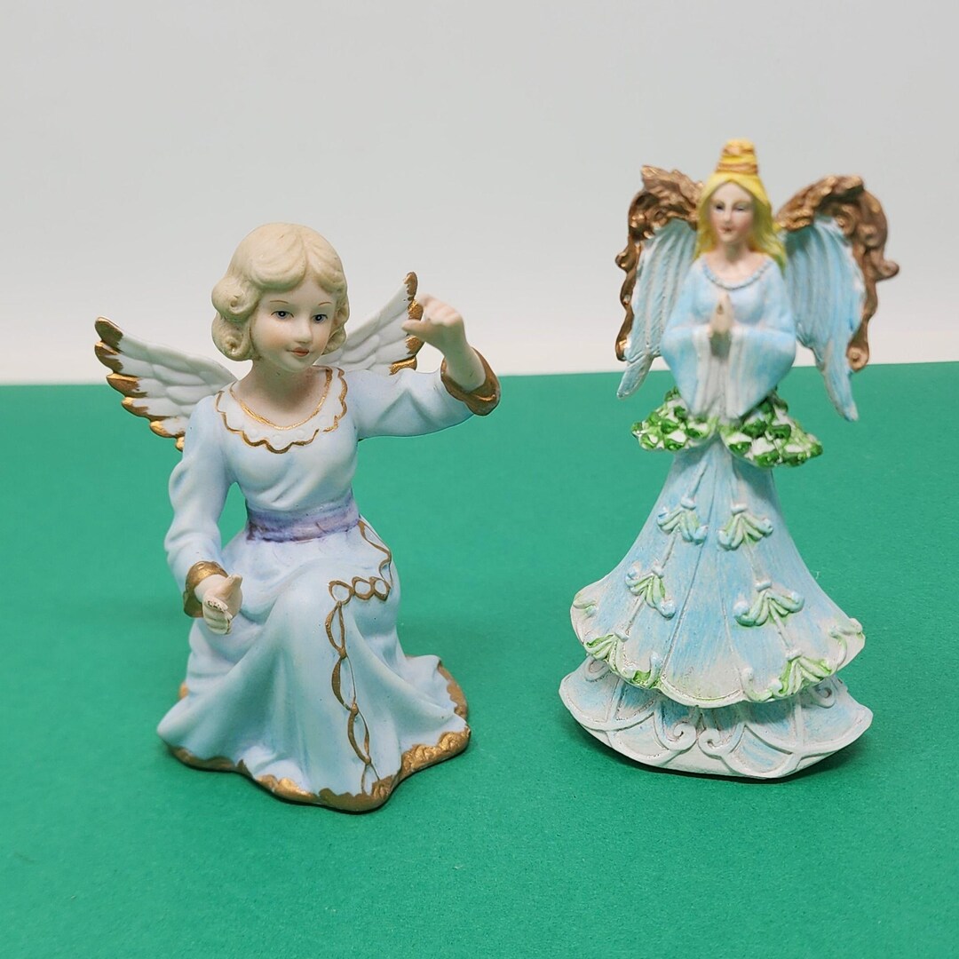 1988 Lefton Porcelain Angel Figure Ornament #06580 2 Angels Vintage - Etsy