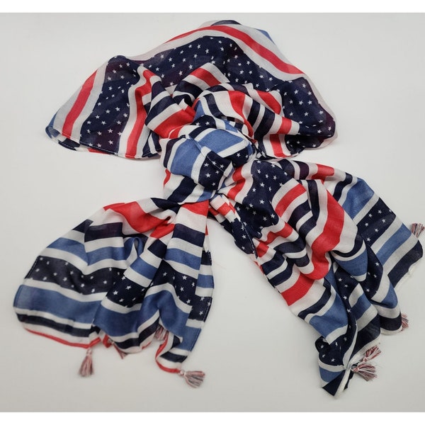 Red White Blue Scarf - Etsy