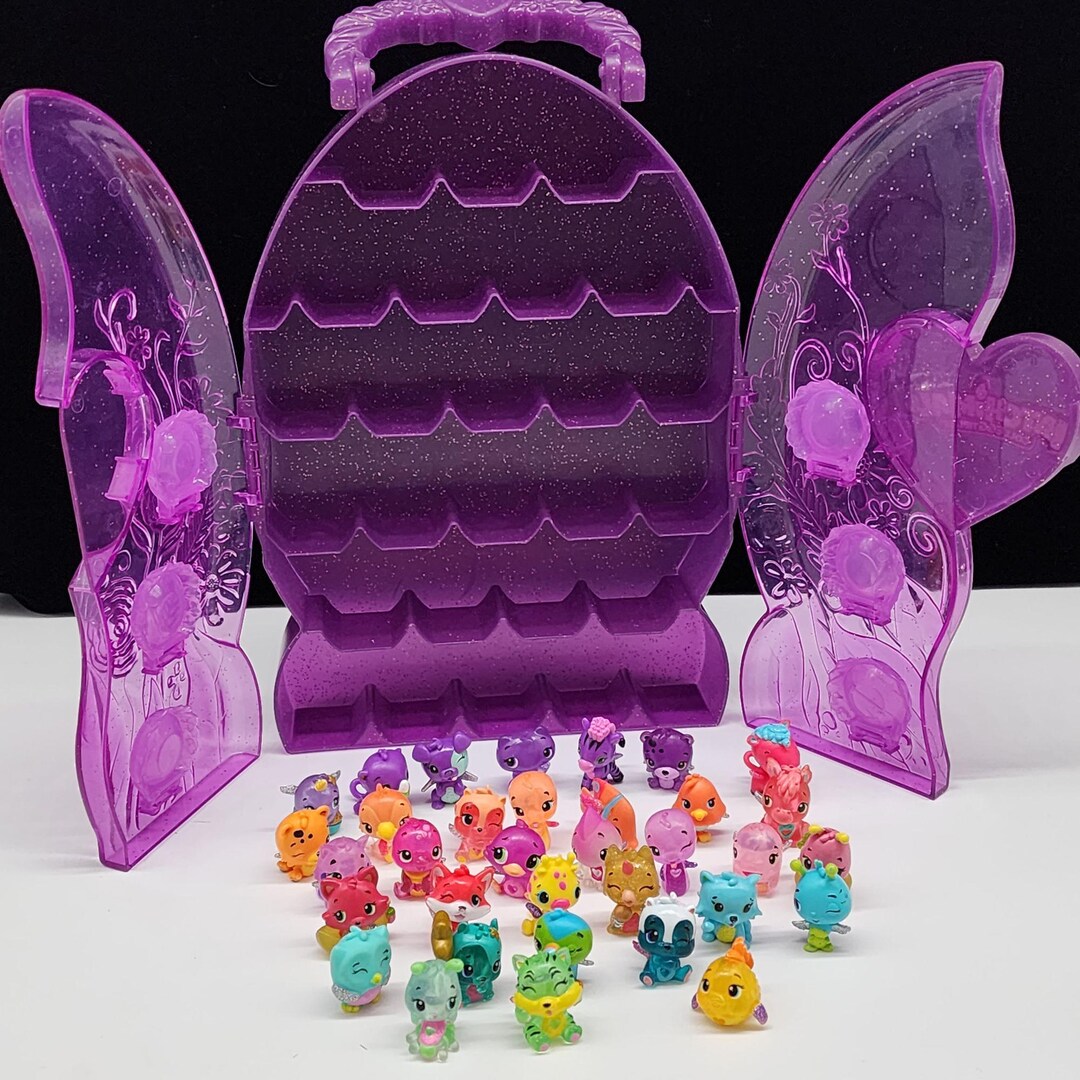 Hatchimals Colleggtibles Glittery Purple Case With 34 Figurines - Etsy
