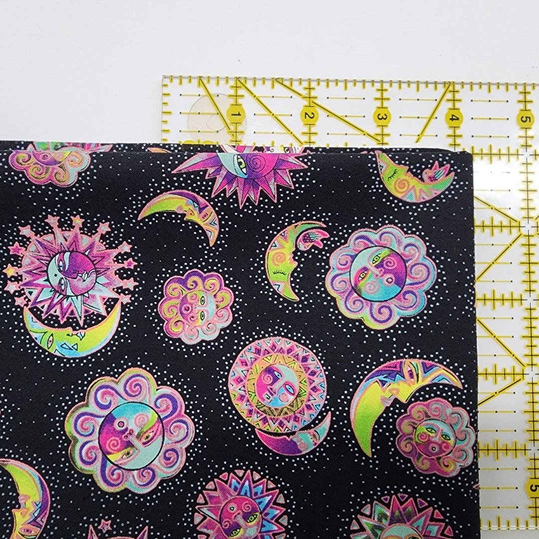 Laurel Birch Celestial Magic Sun & Moon Cotton Quilting Fabric 21"x18" - Etsy