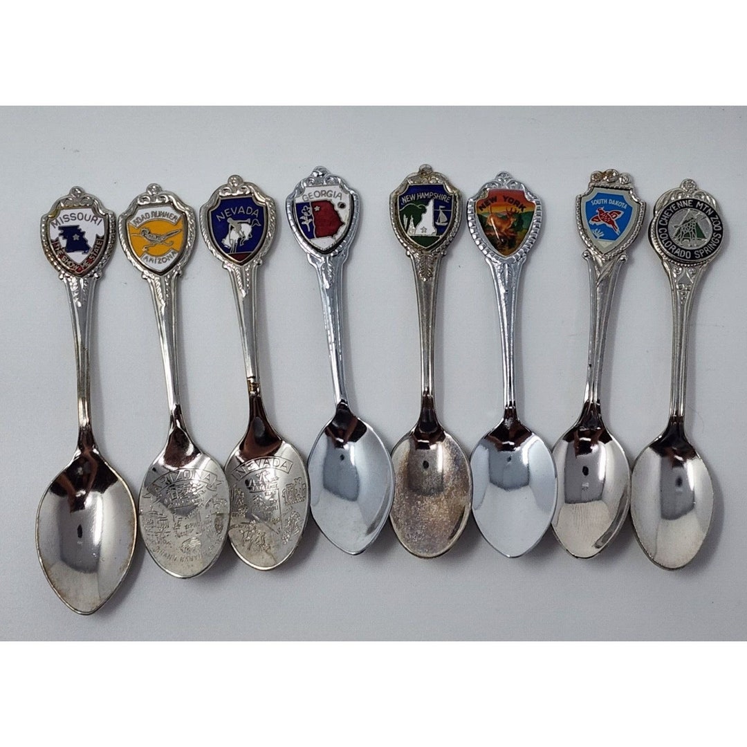 State Collector Spoons New York S Dakota George Georgia VTG 8 Spoons - Etsy