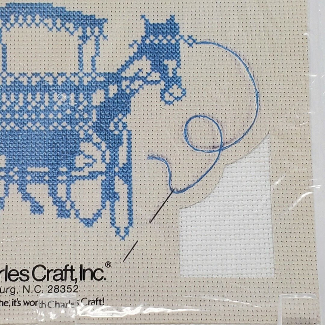 Vintage Charles Craft Cross Stitch Fabric Aida 14 Count 1pc. 12 X 18 ...