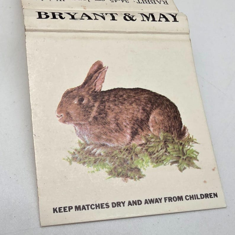Vintage Bryant & May Wild Animals of Britain Matchbook Series No. 6 ...