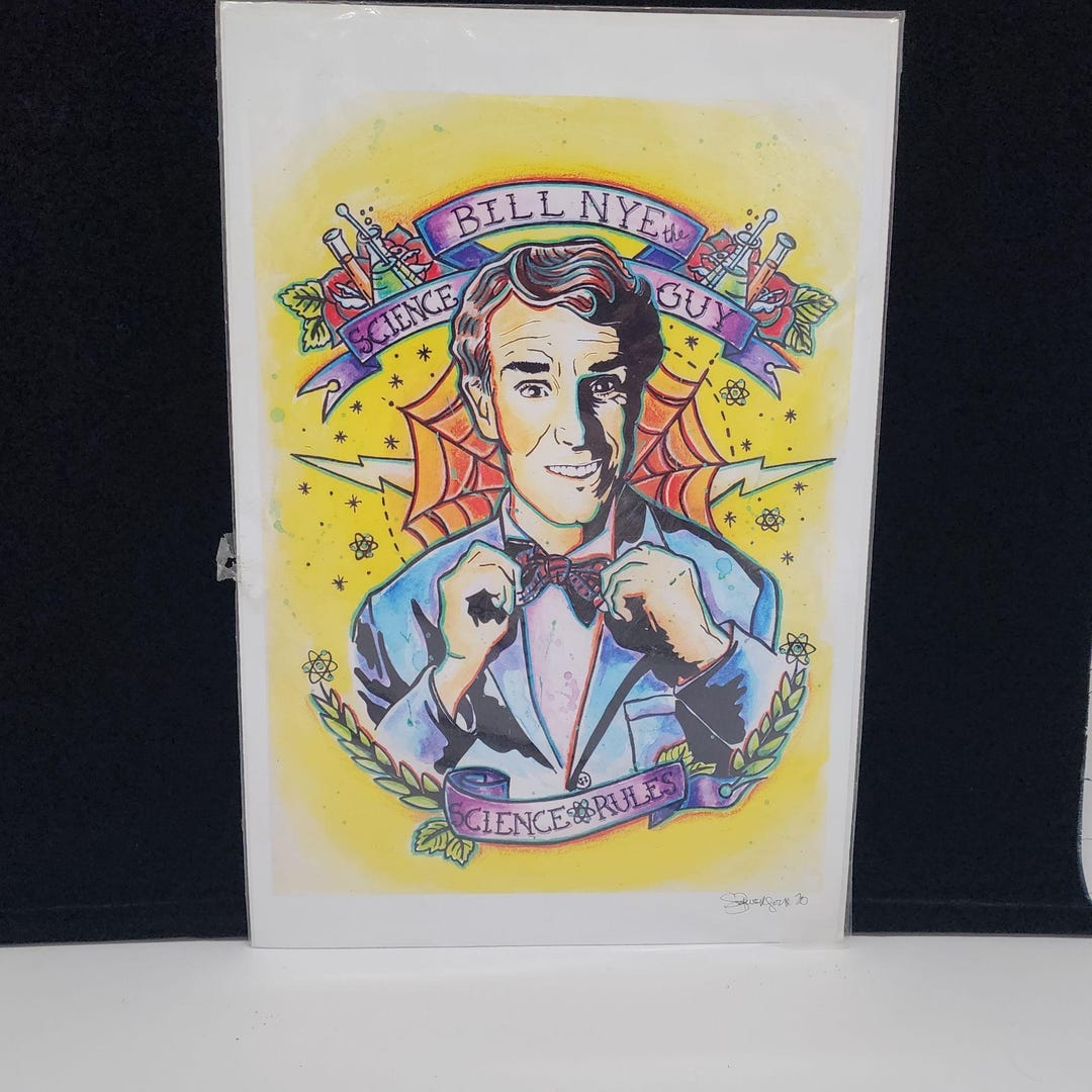 Bill Nye the Science Guy Art Print Signed by Artist Point Blank Art ...