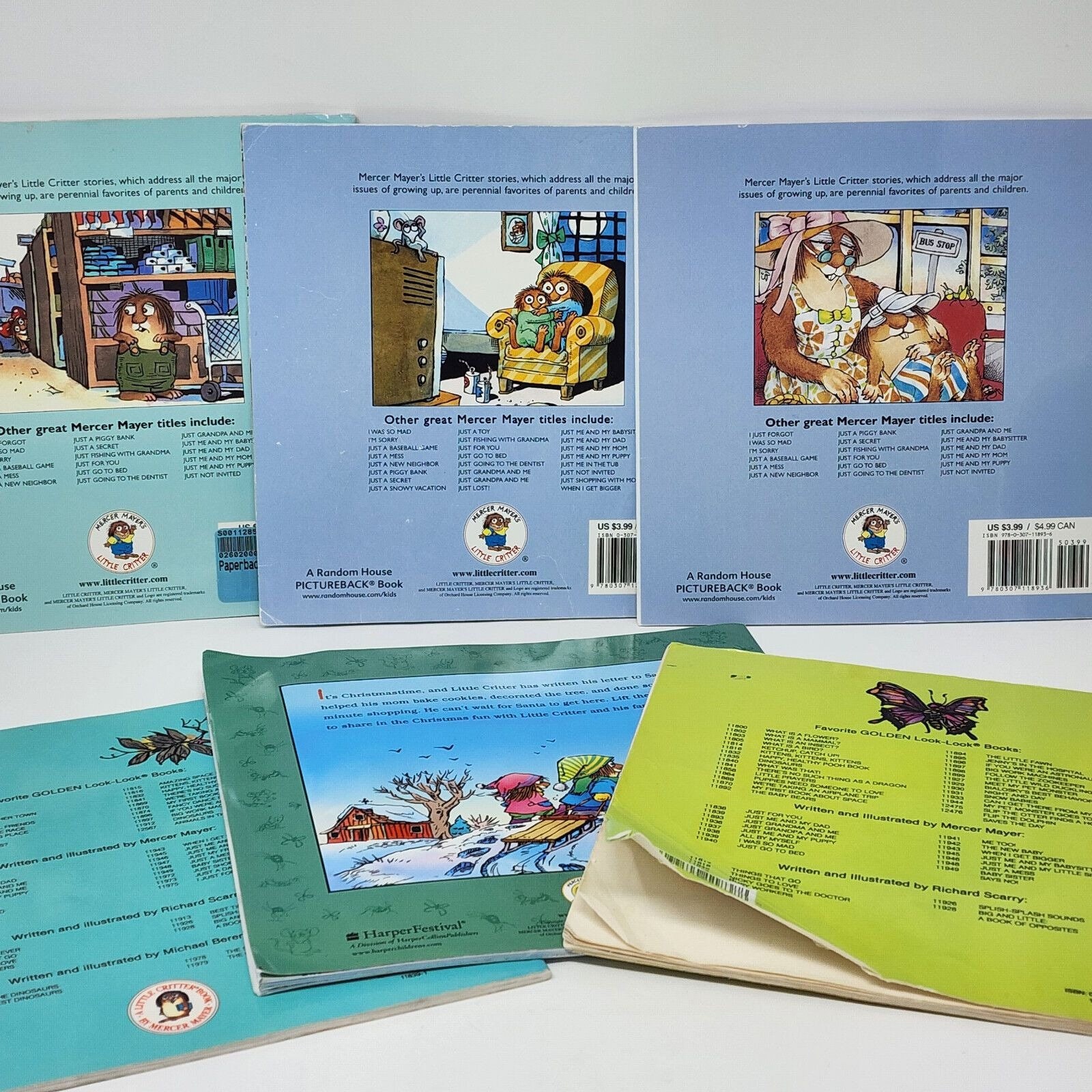 Little Critter Book Lot by Mercer Mayer 6 Paperback Books Xmas Dad ...