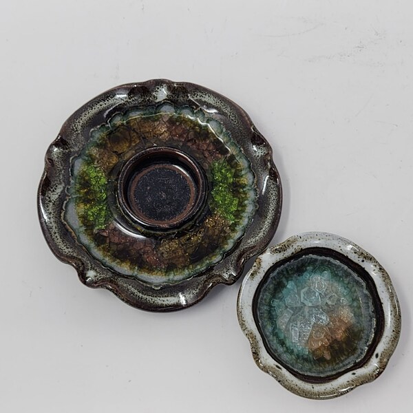 Geode Crackle Pottery - Etsy