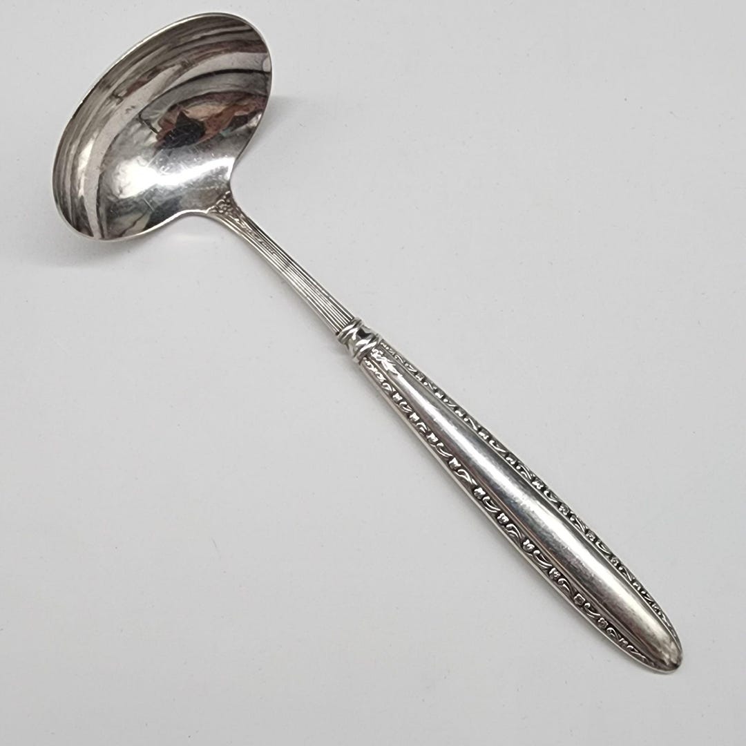 Vintage National Double Tested Silverplated Soup Ladle With Ornate ...