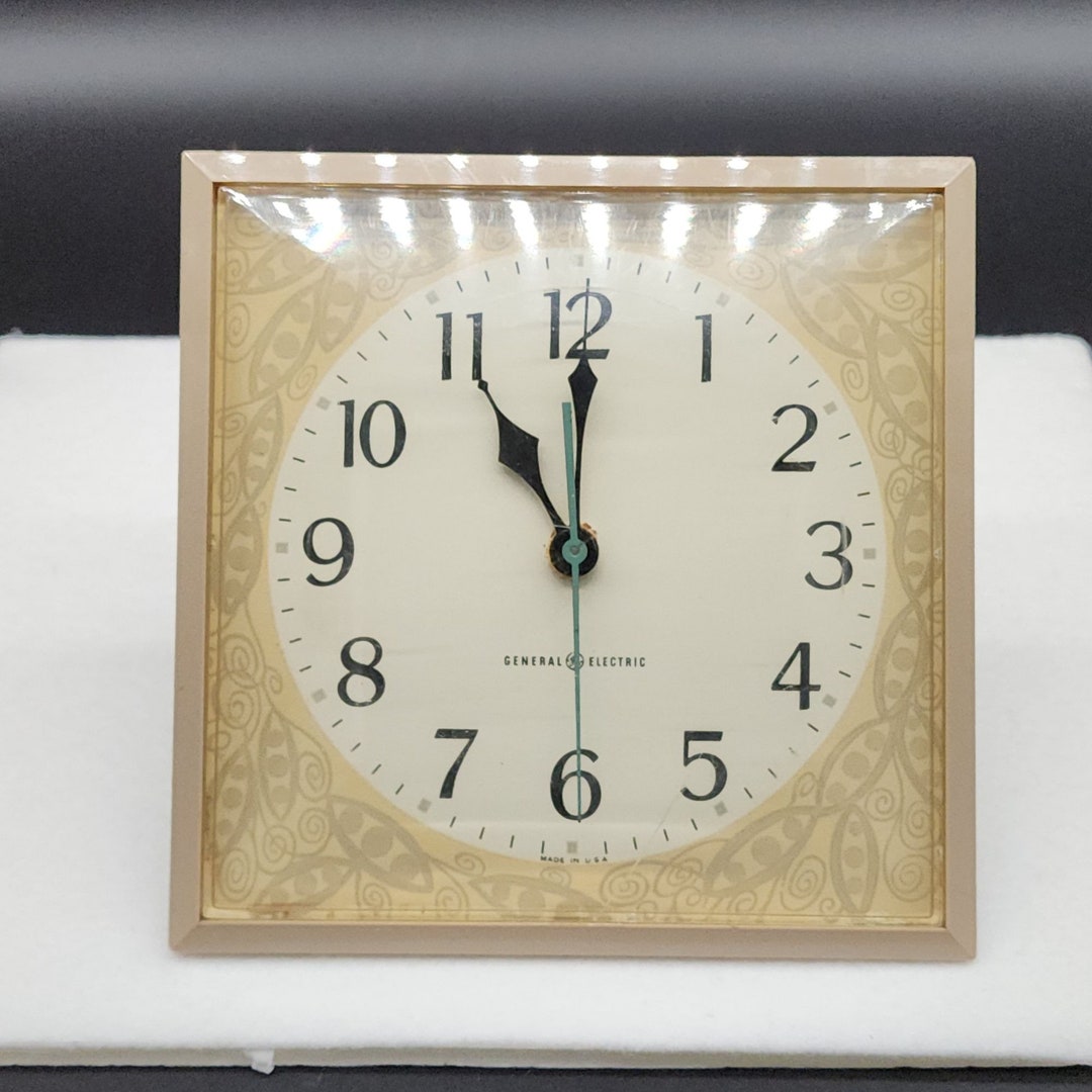 MCM General Electric Wal Clock Kitchen #2131 Square Geometric Pattern ...