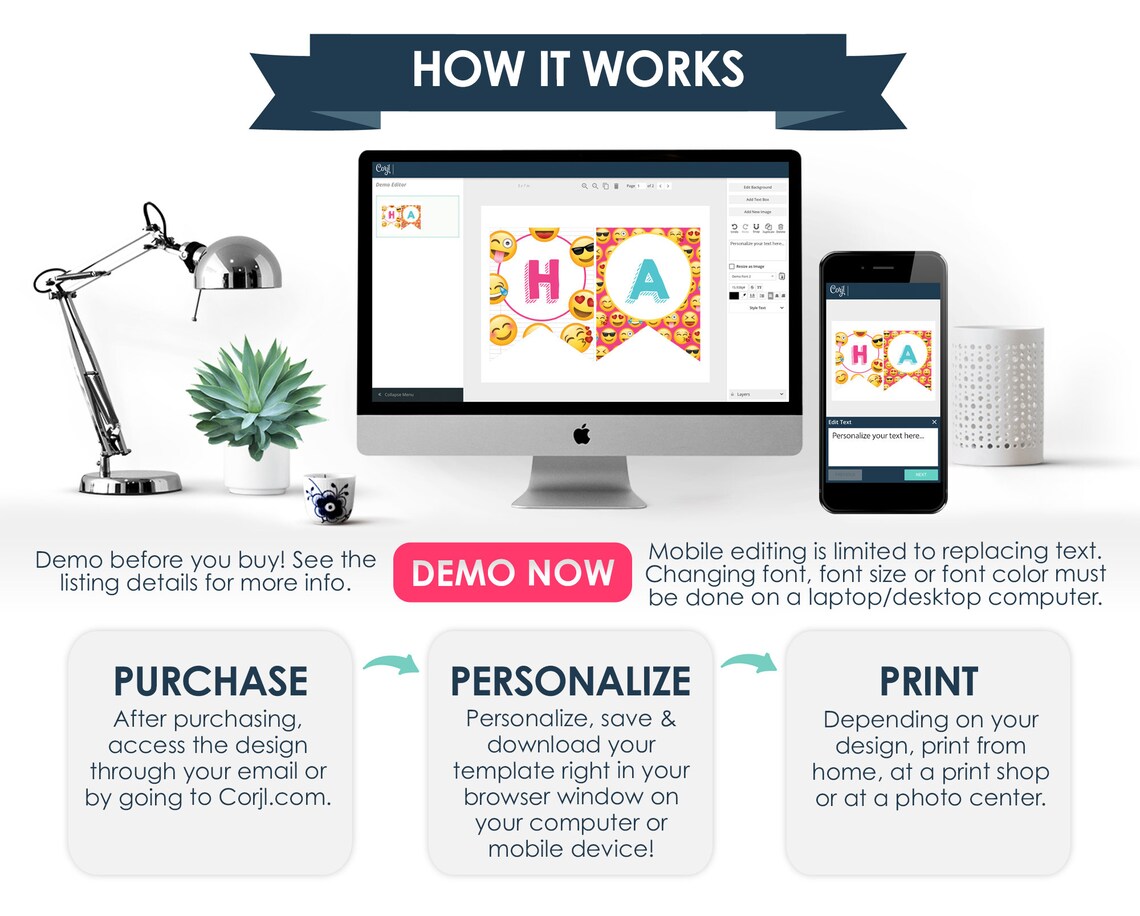 Editable Emoji Birthday Banner, Emoji Banner, Emoji Birthday, Emoji ...