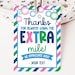 Extra Mile Printable Tag | Extra Gum Editable Tag | Appreciation Tag ...