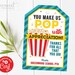 Editable Popcorn Gift Tag, You Make Us Pop Tag, Nurse Teacher Volunteer ...