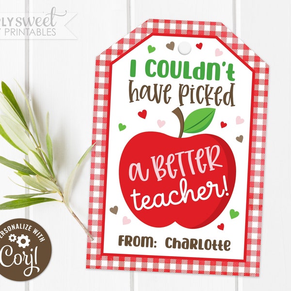 Teacher Gift Tags - Etsy