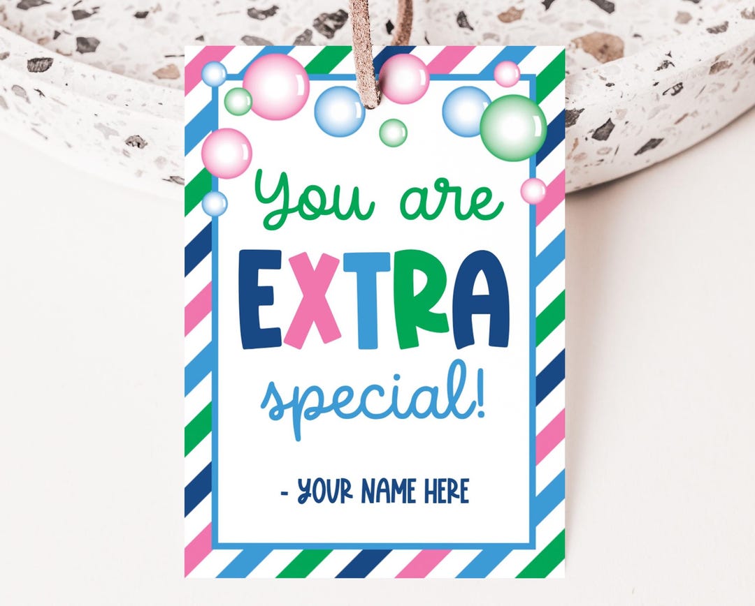 Extra Special Printable Tag | Extra Gum Editable Tag | Appreciation Tag ...
