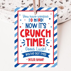 Crunch Time Printable Tag Crunch Time Chocolate Bar Tag Appreciation ...