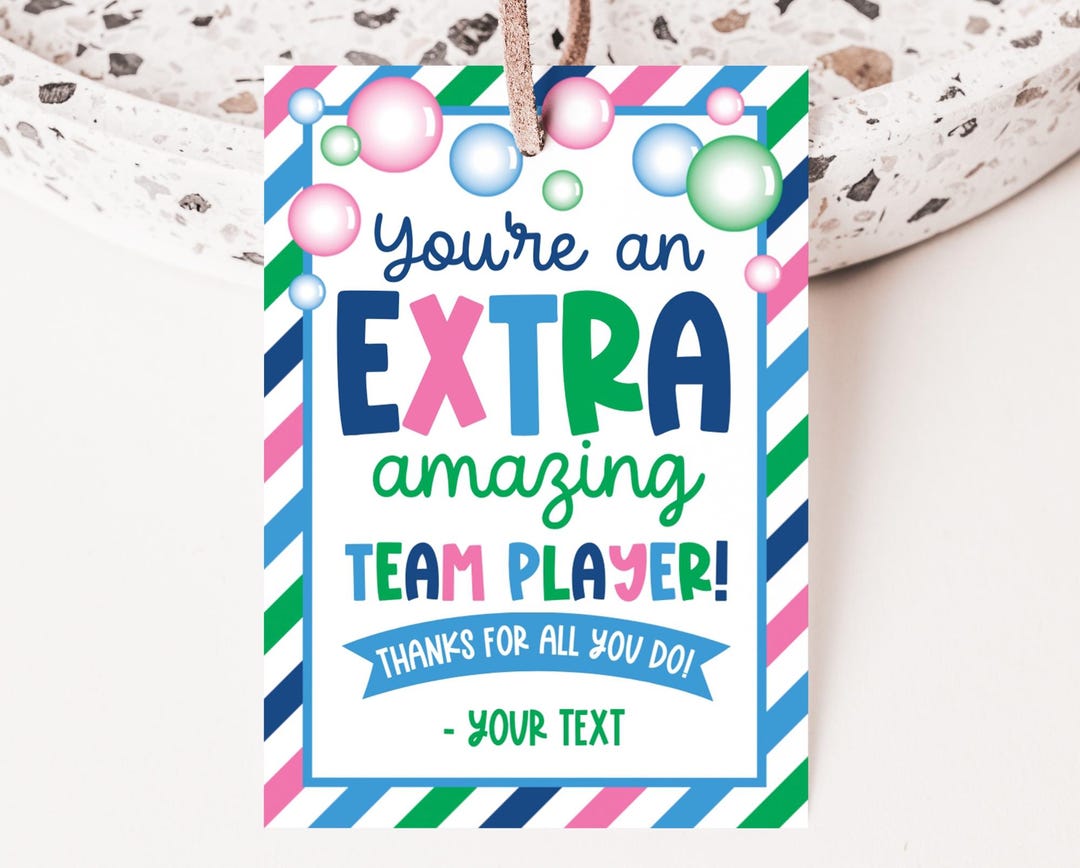 Extra Amazing Printable Tag | Extra Gum Editable Tag | Appreciation Tag ...