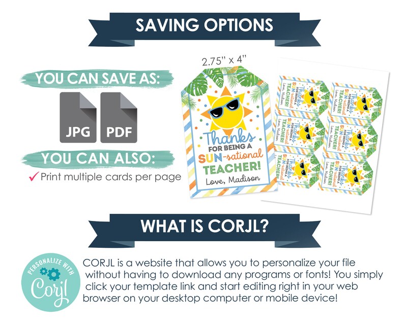 Editable Sun-sational Teacher Gift Tag, Sun Gift Tag, Staff Teacher End ...
