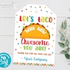 Nacho Average Teacher Gift Tag Template, Printable Mexican Themed ...