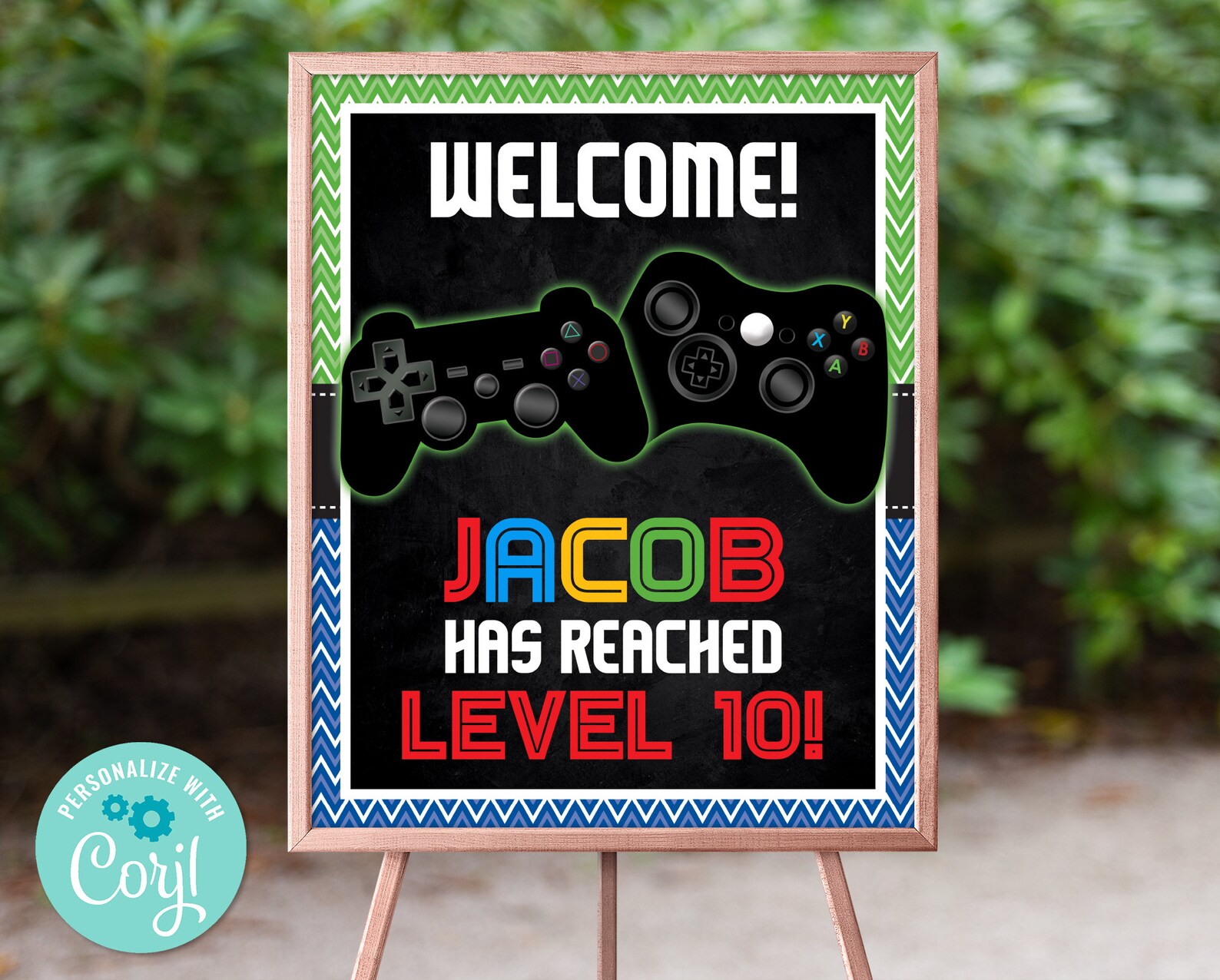 Editable Video Game Welcome Sign Gamer 16x20 Birthday Sign | Etsy