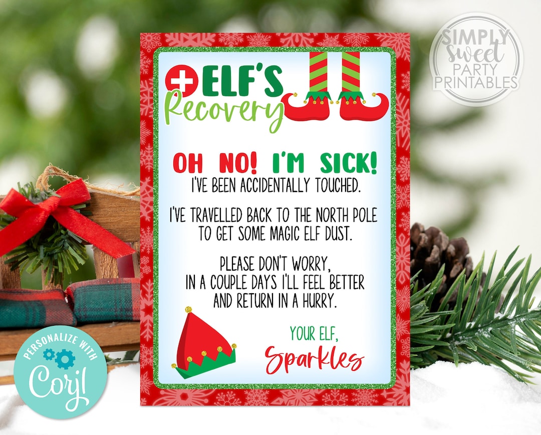 Editable Elf Recovery Letter, Touched Elf, Lost Magic, Magic Elf Dust ...