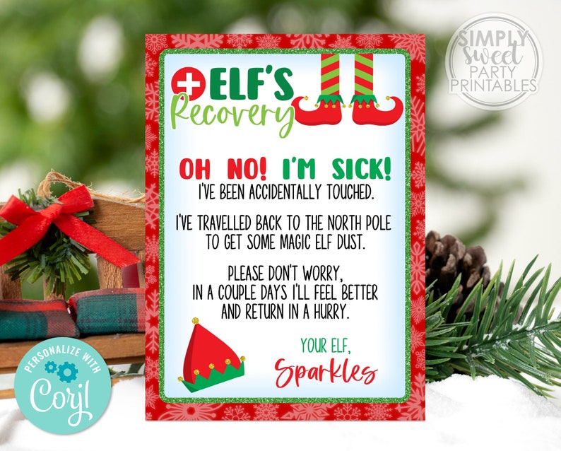 Editable Elf Recovery Letter, Touched Elf, Lost Magic, Magic Elf Dust ...