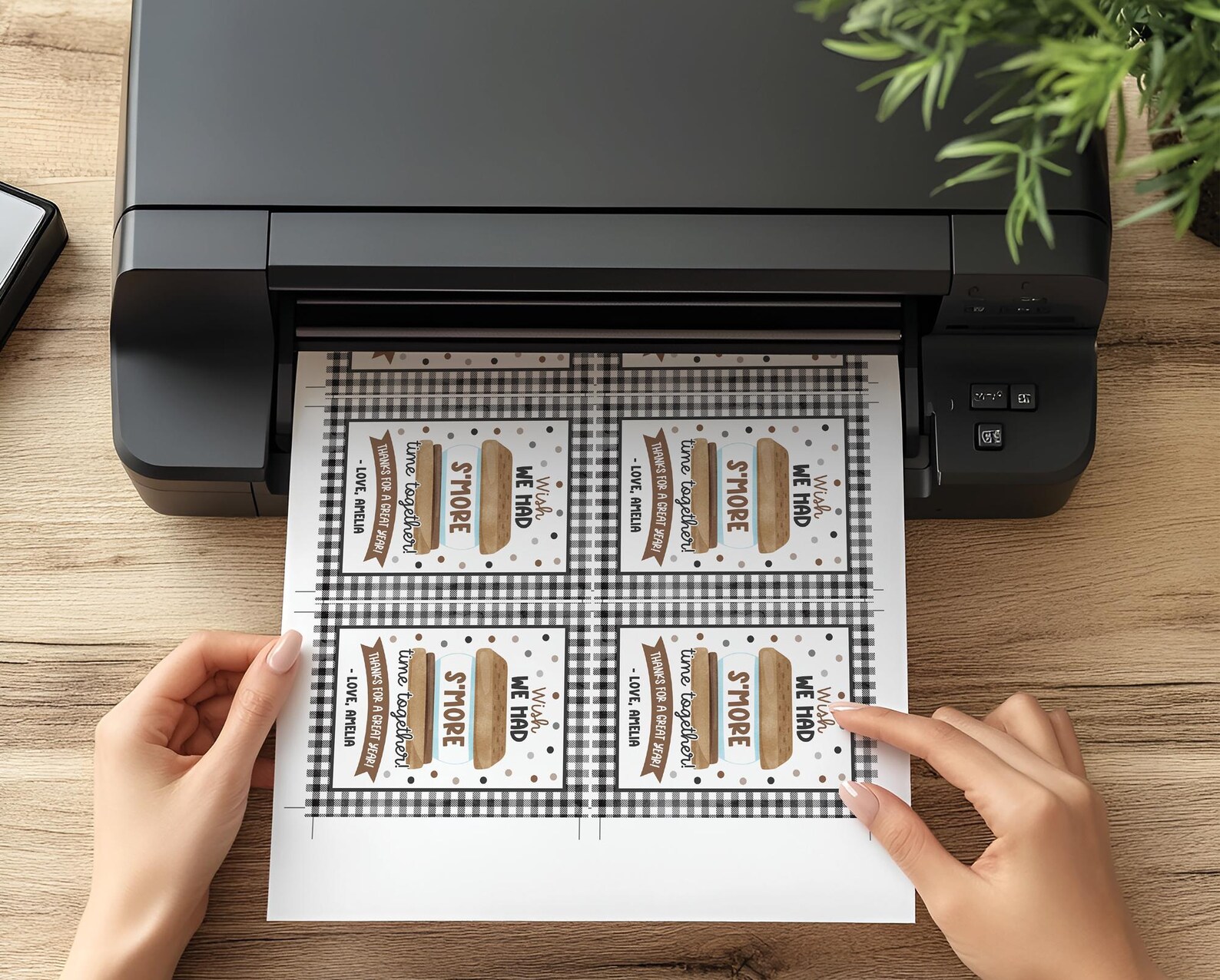 S'mores Gift Tag Wish We Had Smore Time Together Tag Year End Gift ...