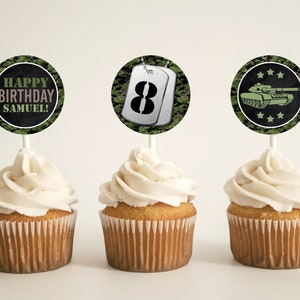 Army Cupcake Toppers - Etsy