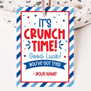 Crunch Time Printable Tag | Crunch Time Chocolate Bar Tag ...