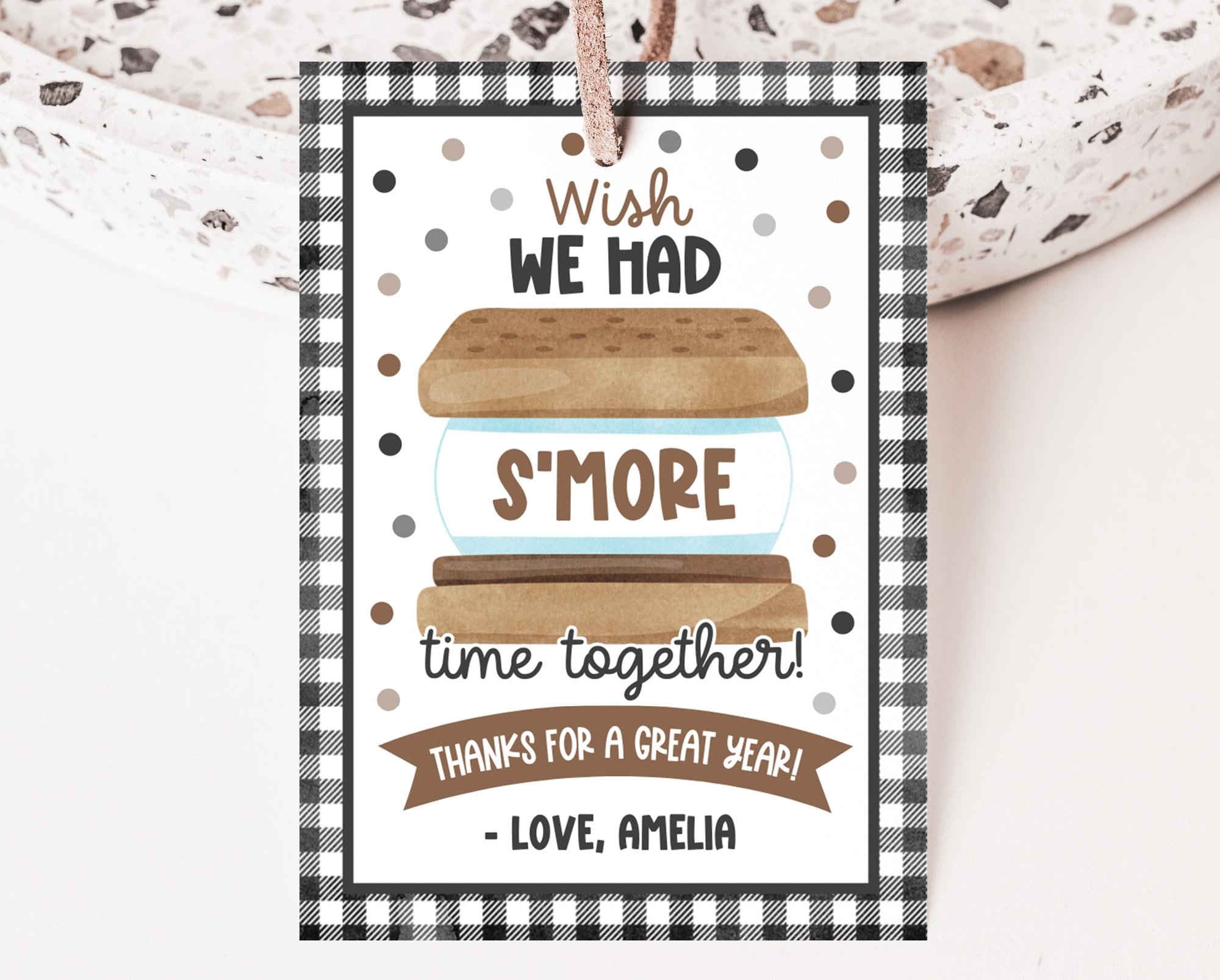 S'mores Gift Tag Wish We Had Smore Time Together Tag Year End Gift ...