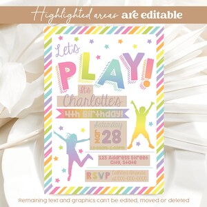 Play Printable Birthday Invitation, Park Editable Invitation, Play ...