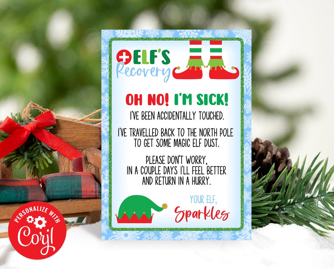 Editable Elf Recovery Letter, Touched Elf, Lost Magic, Magic Elves Dust ...