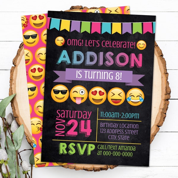 Emoji Invitation - Etsy