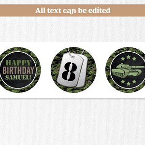 Army Cupcake Toppers, Army Cupcakes, Editable Cupcake Toppers, Army ...