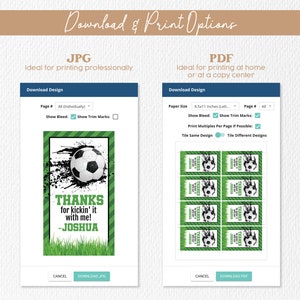 Soccer Thank You Tag, Soccer Favor Tag, Soccer Birthday, Soccer ...