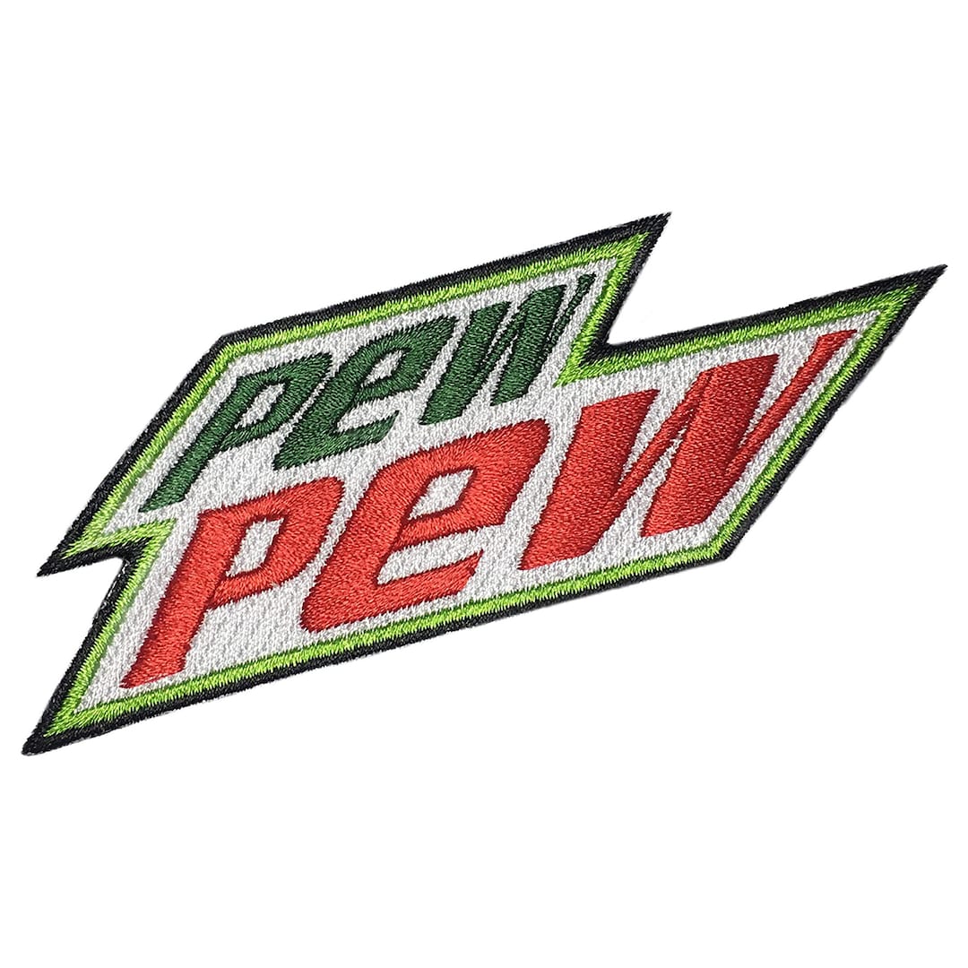 Pew Pew - Embroidered Morale Patch With Hook and Loop Backing - Etsy