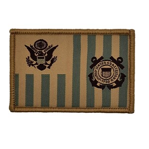USCG Subdued Ensign - Embroidered Morale Patch With Hook and Loop Backing - Etsy