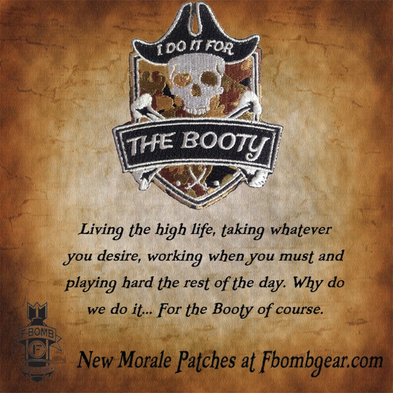 Pirate for the Booty Embroidered Morale Patch | Etsy