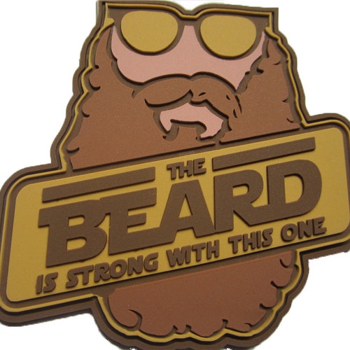 The Beard is Strong PVC Morale Patch - Etsy