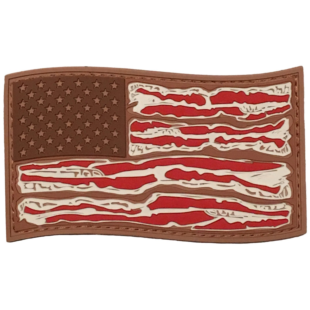 American Bacon Flag PVC Morale Patch - Etsy