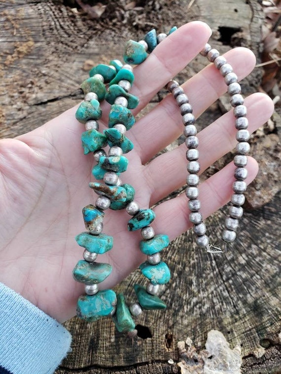 Vintage turquoise bead necklace store