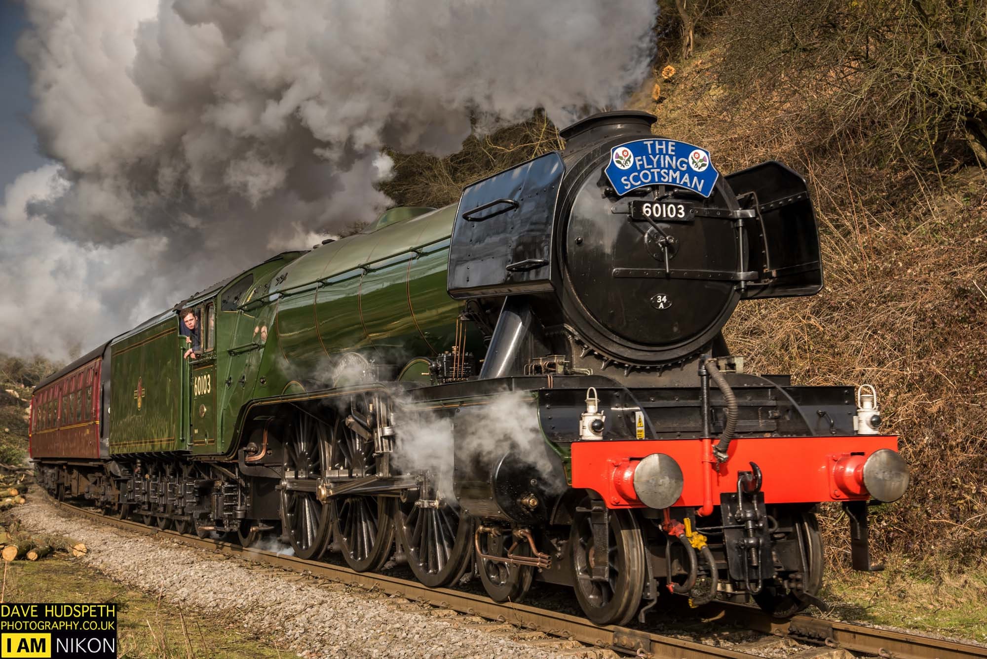 Steam Engine "flying Scotsman" on the North Yorkshire Moors Railway - Etsy