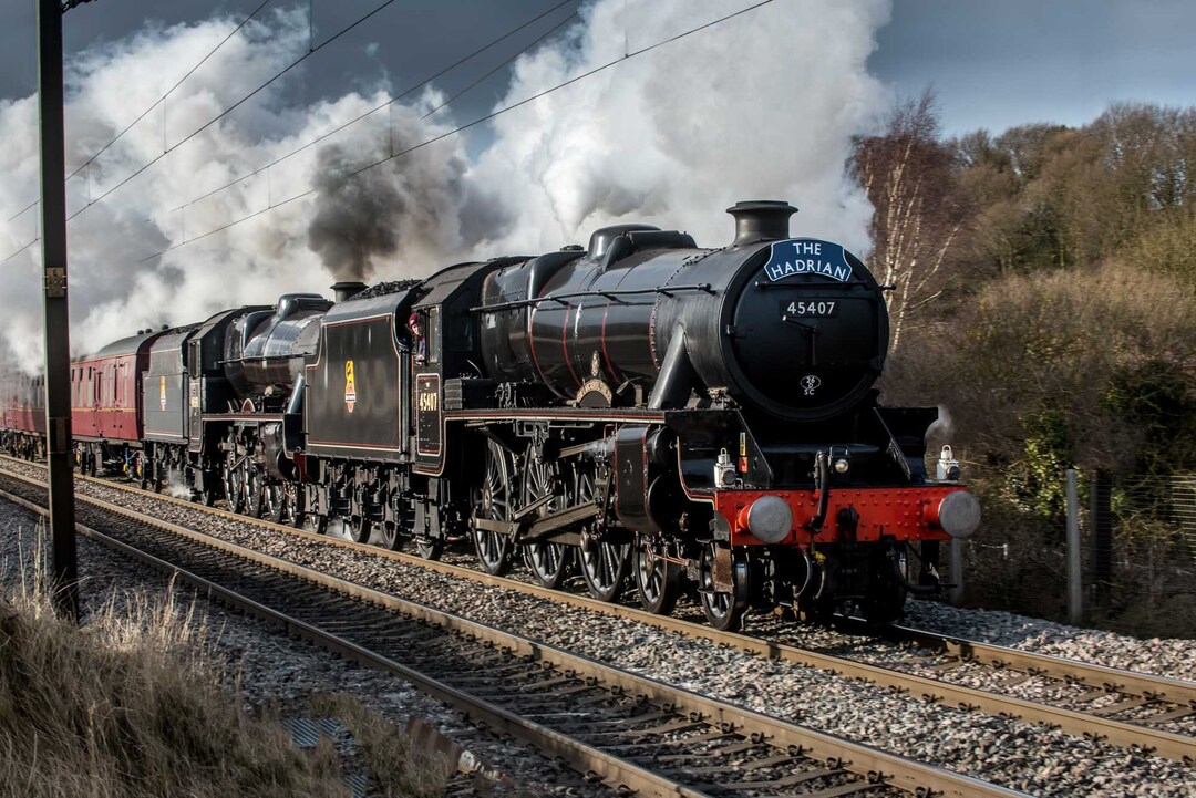 The Hadrian, Two Steam Engines Power Through County Durham on a Specail ...