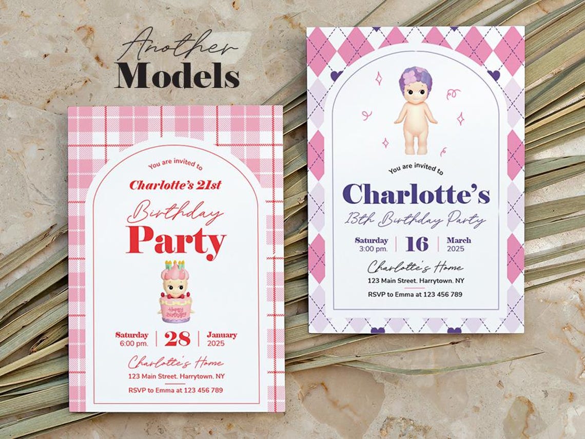 Sonny Angel Editable Invite Template, Sonny Angel Printable Party Decor ...