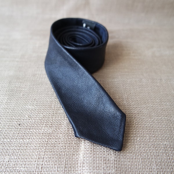 Leather Necktie - Etsy