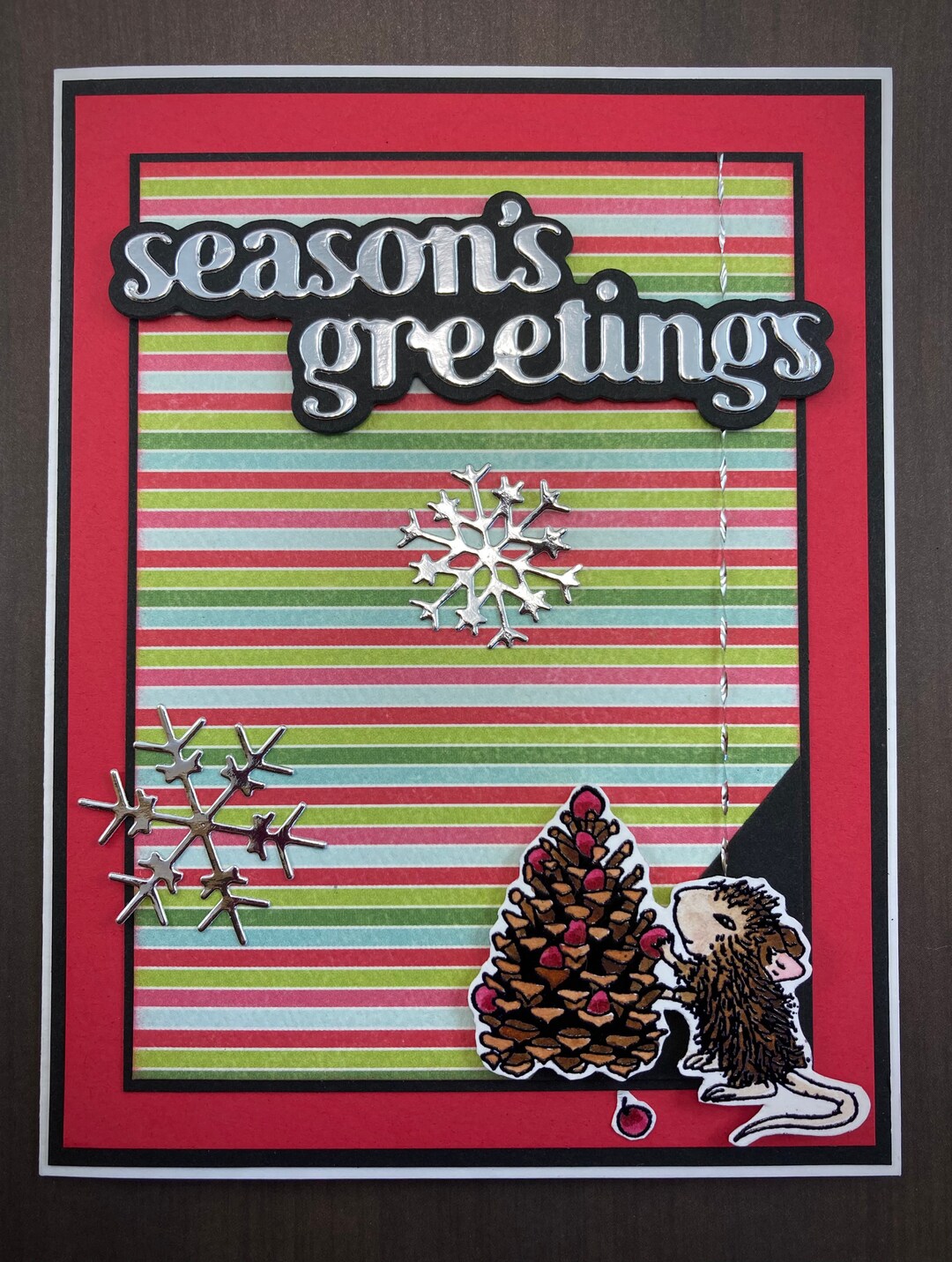 House Mouse Christmas Cards House Mouse Pinecone Card Season's ...