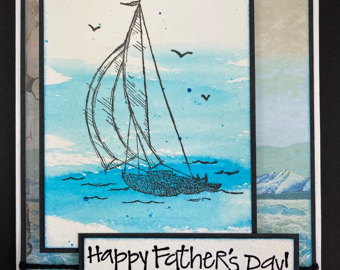 Father's Day Card - Happy Father's Day - Sailboat Card - Nautical Card ...