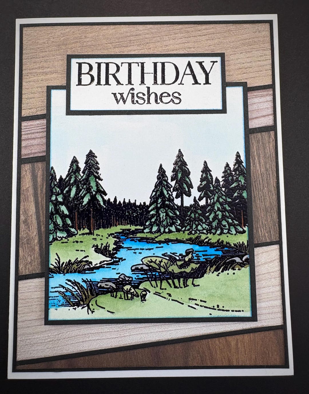 Handmade River Birthday Card – Outdoorsy Nature Scene - Etsy