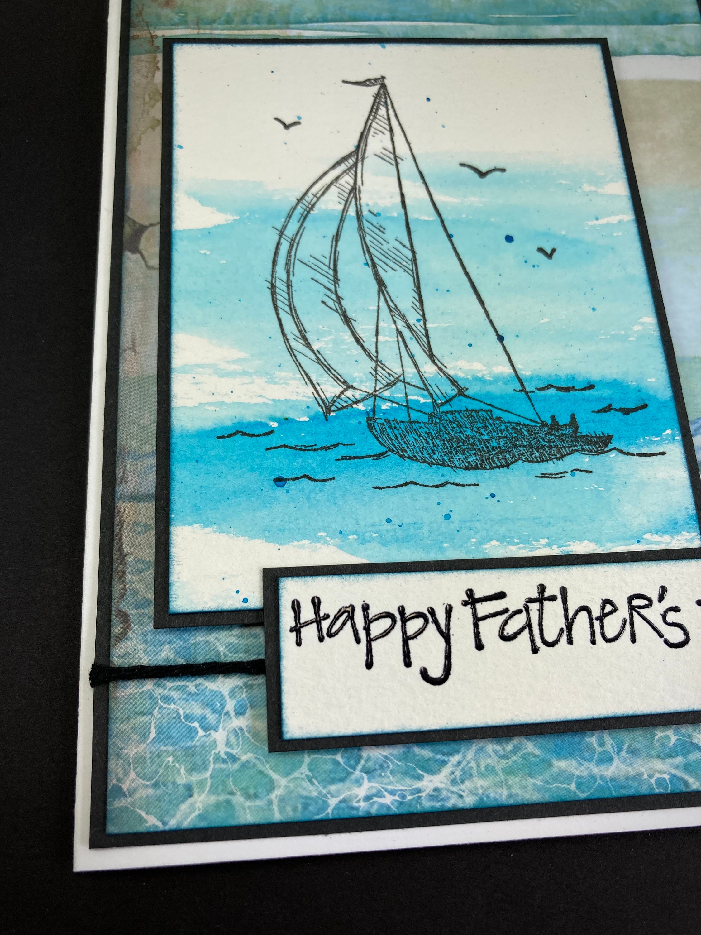 Father's Day Card Happy Father's Day Sailboat Card Nautical Card Ocean ...