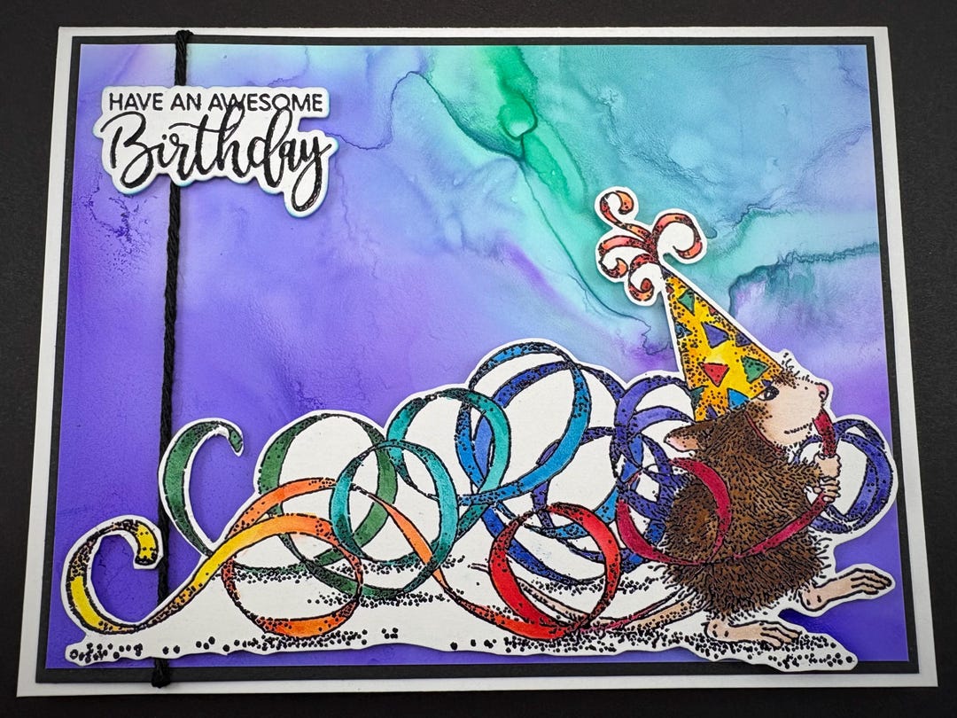 Birthday Card - House Mouse Card - Mouse Birthday Card - House Mouse ...