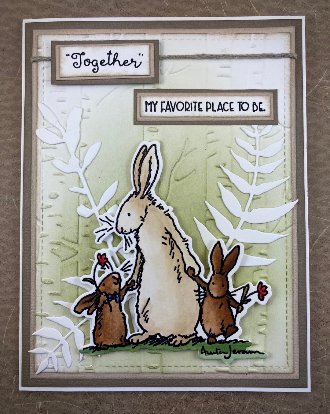 Rabbit Card - Blank Card - Bunny Card - Birthday Card - Friendship Card ...