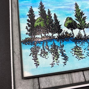 Handmade Lake Birthday Card - Outdoorsy Fisherman Canoe Card - Etsy